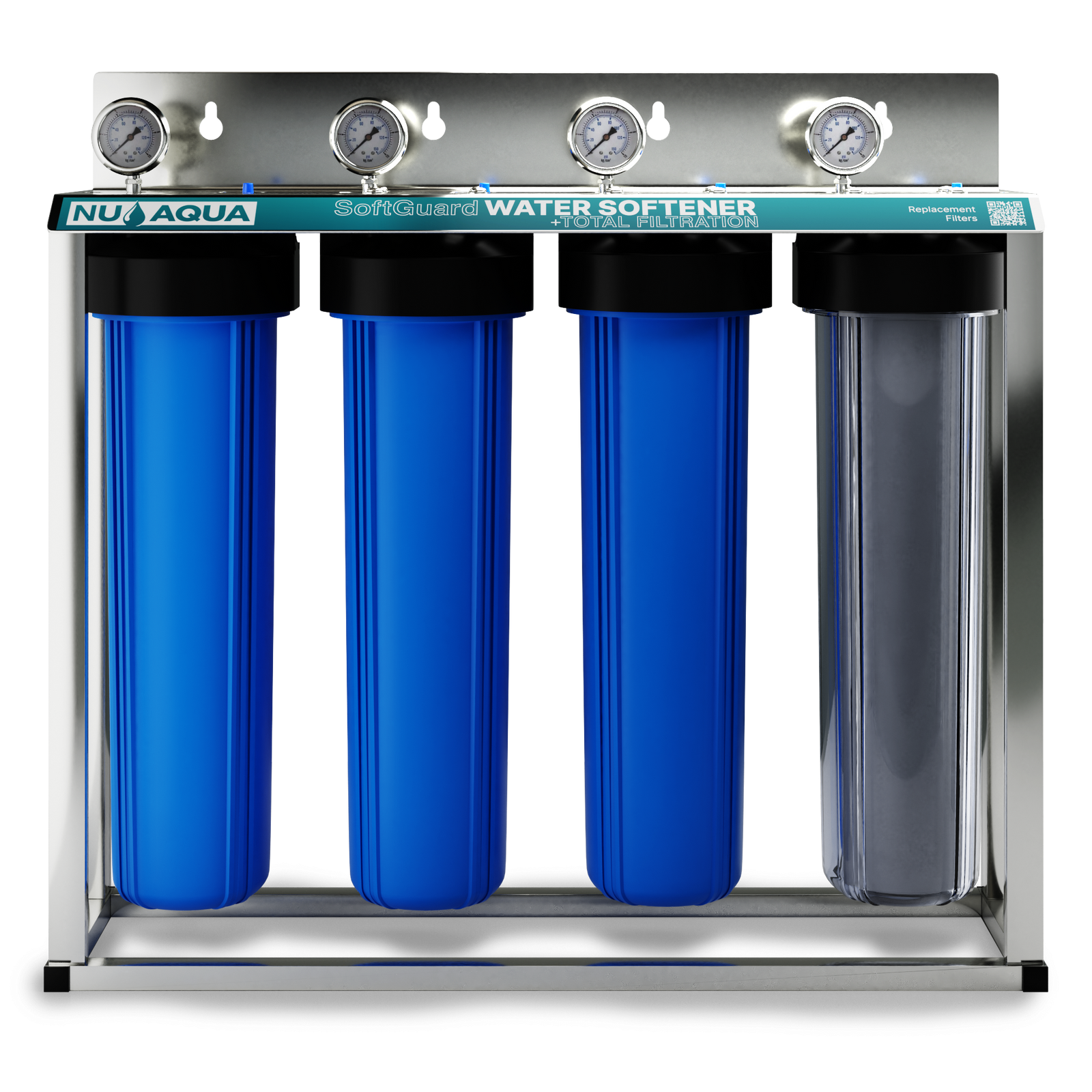 NU Aqua | 4 Stage Whole House Salt Free Water Softener System
