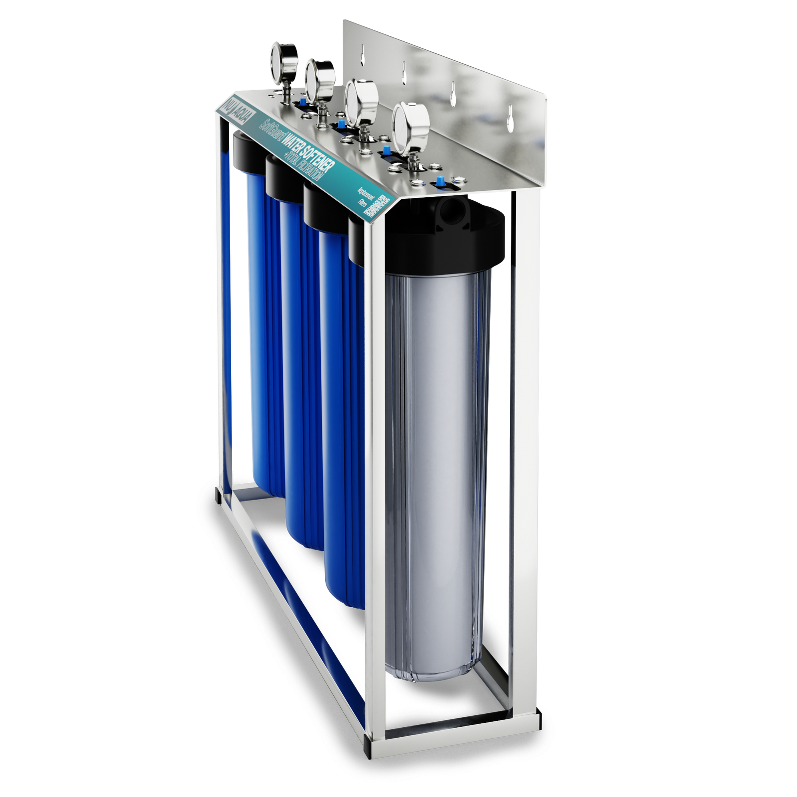 NU Aqua | 4 Stage Whole House Salt Free Water Softener System